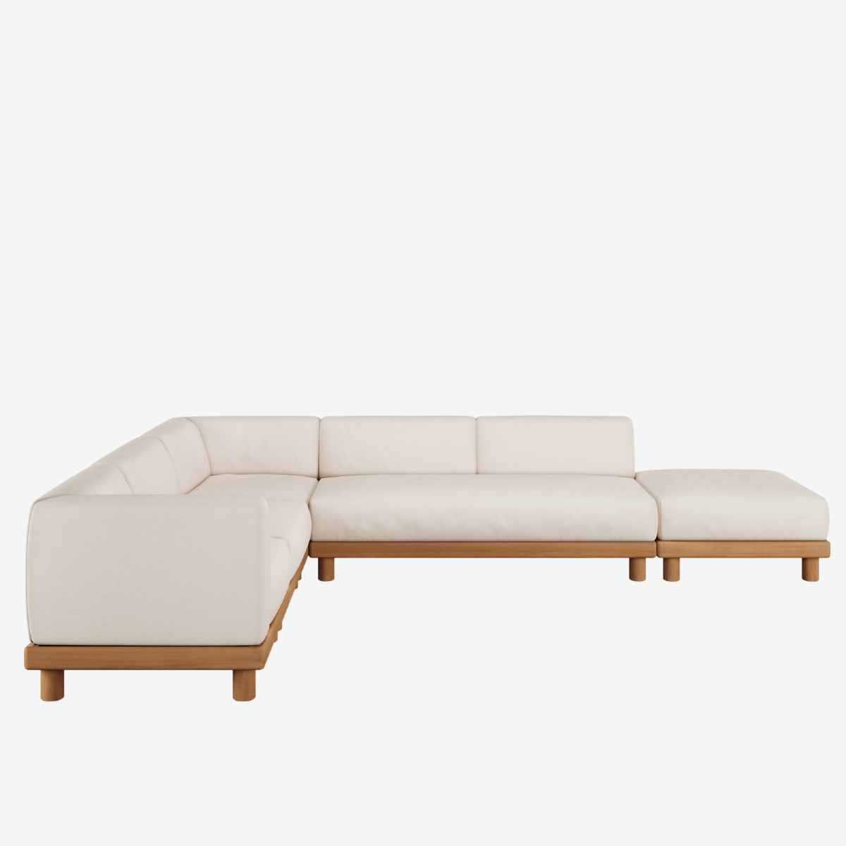 Monocle Modular Outdoor Sectional - Configuration D (131") | Ethnicraft ...
