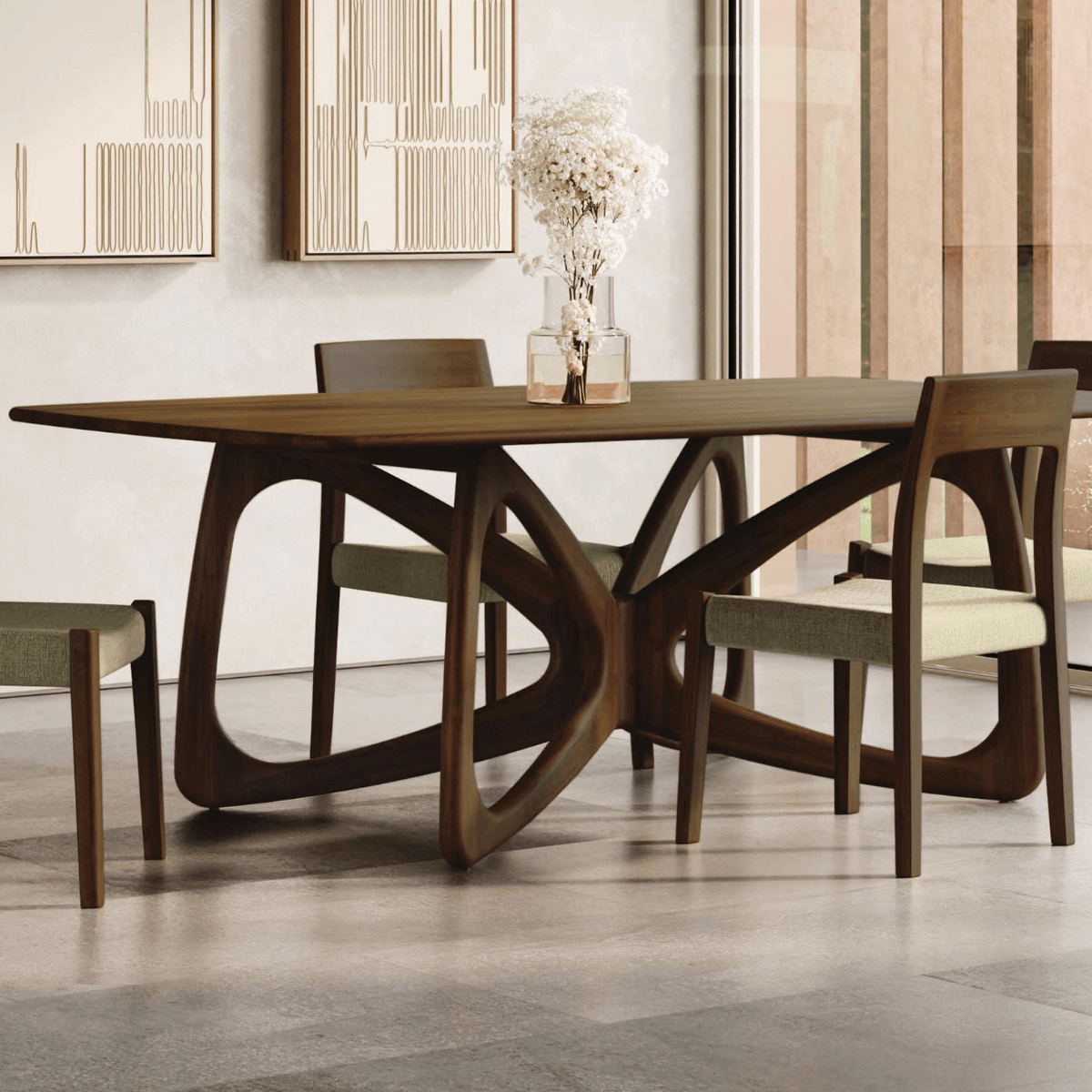 Butterfly Fixed Top Dining Table | Copeland – Urban Natural Home
