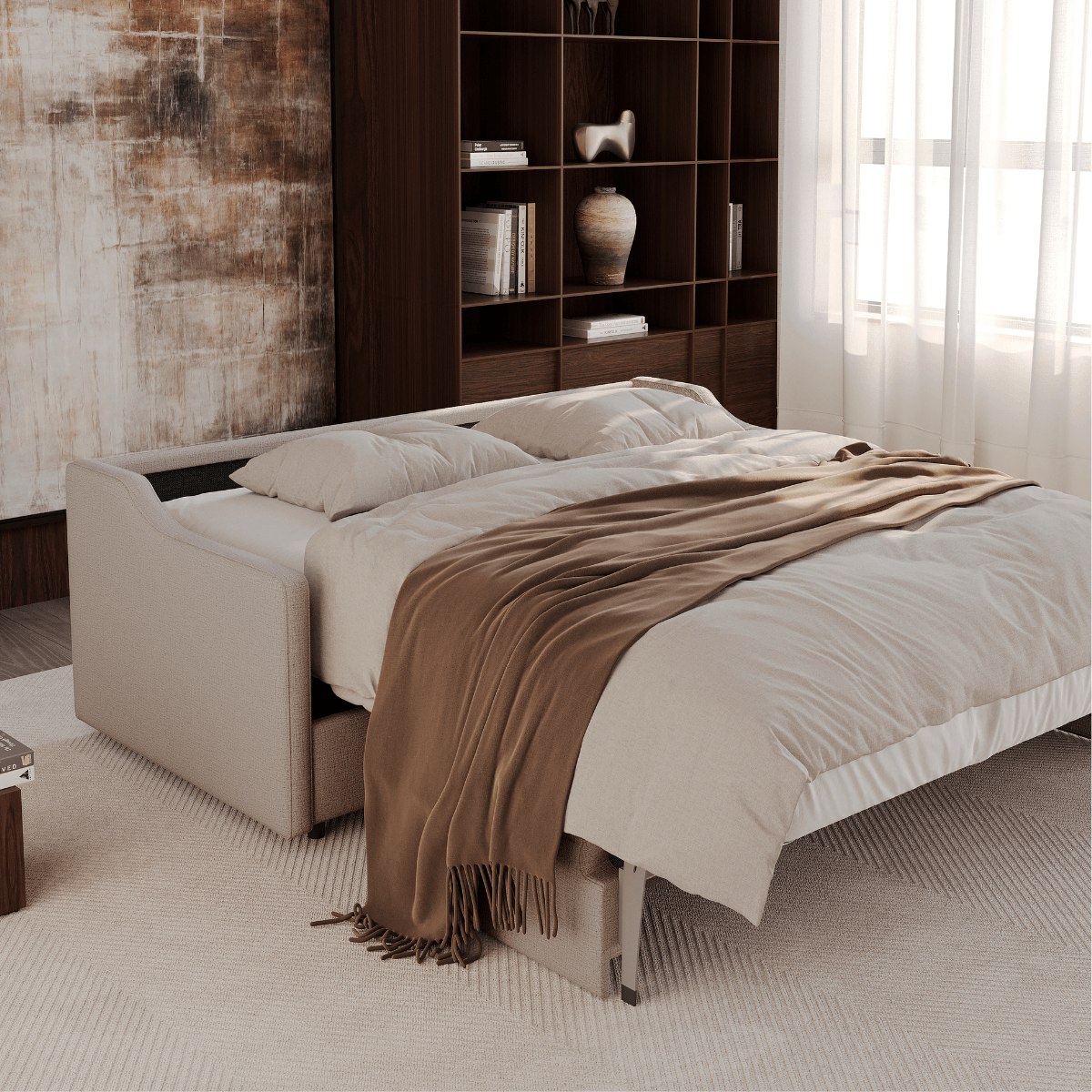 Carnell Queen Sleeper Sofa with Slope Arms – Urban Natural Home
