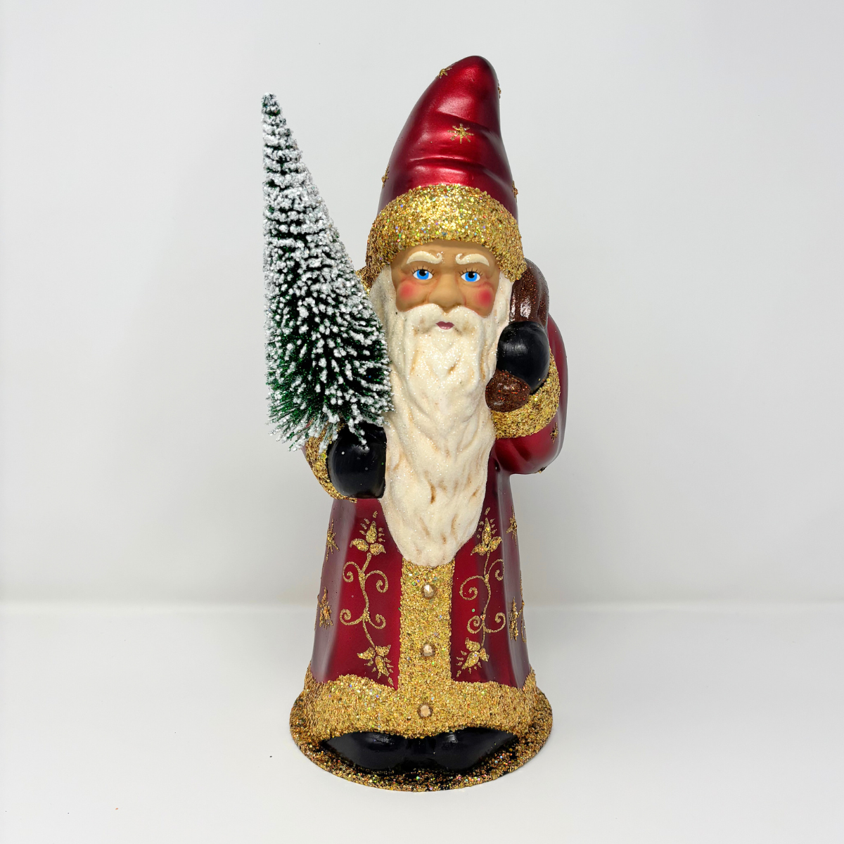 Burgundy and Gold Santa – Urban Natural Home
