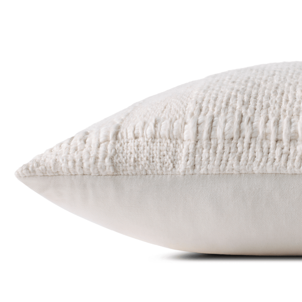 Woven Pillow in Ivory | Loloi – Urban Natural Home