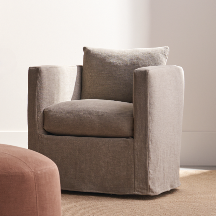 Rothko Slipcover Swivel Chair | Rowe – Urban Natural Home