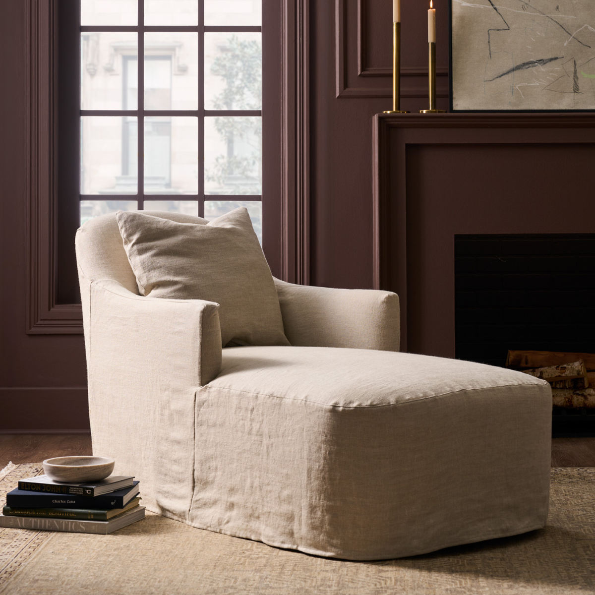 Noel Slipcovered Chaise | Rowe – Urban Natural Home