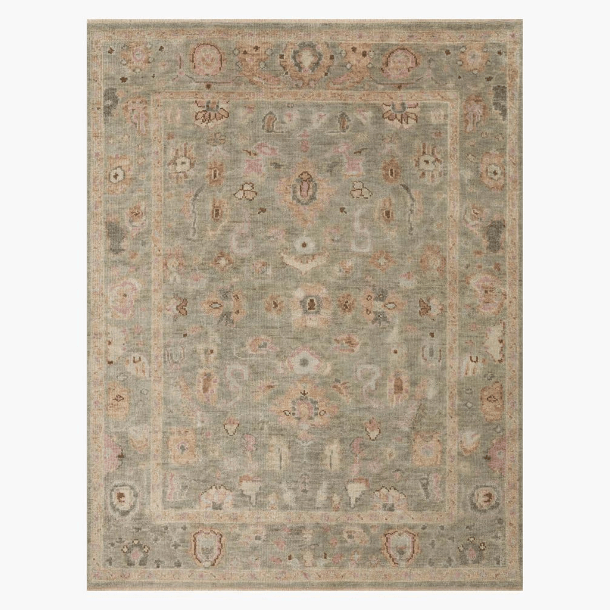 Helena Hand Knotted Rug in Sage/Sunset | Loloi – Urban Natural Home