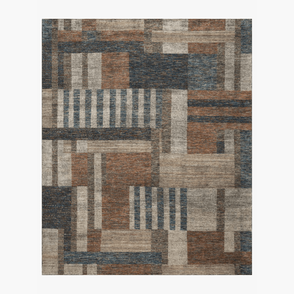Issey Hand Knotted Rug in Denim/Multi | Loloi – Urban Natural Home
