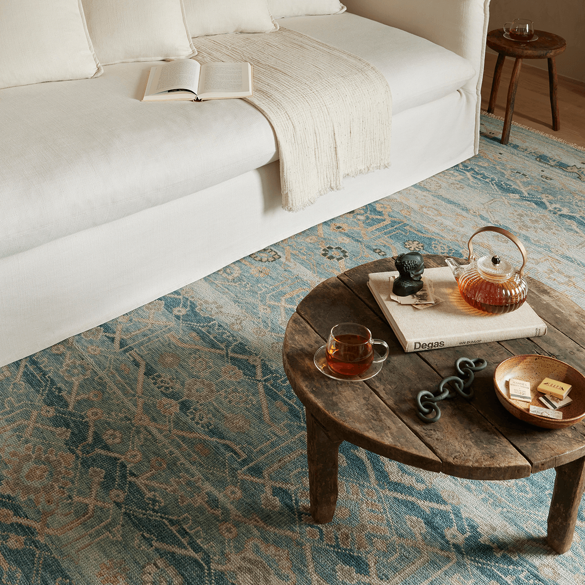 Dominic Hand Knotted Rug in Sky/Natural | Loloi – Urban Natural Home