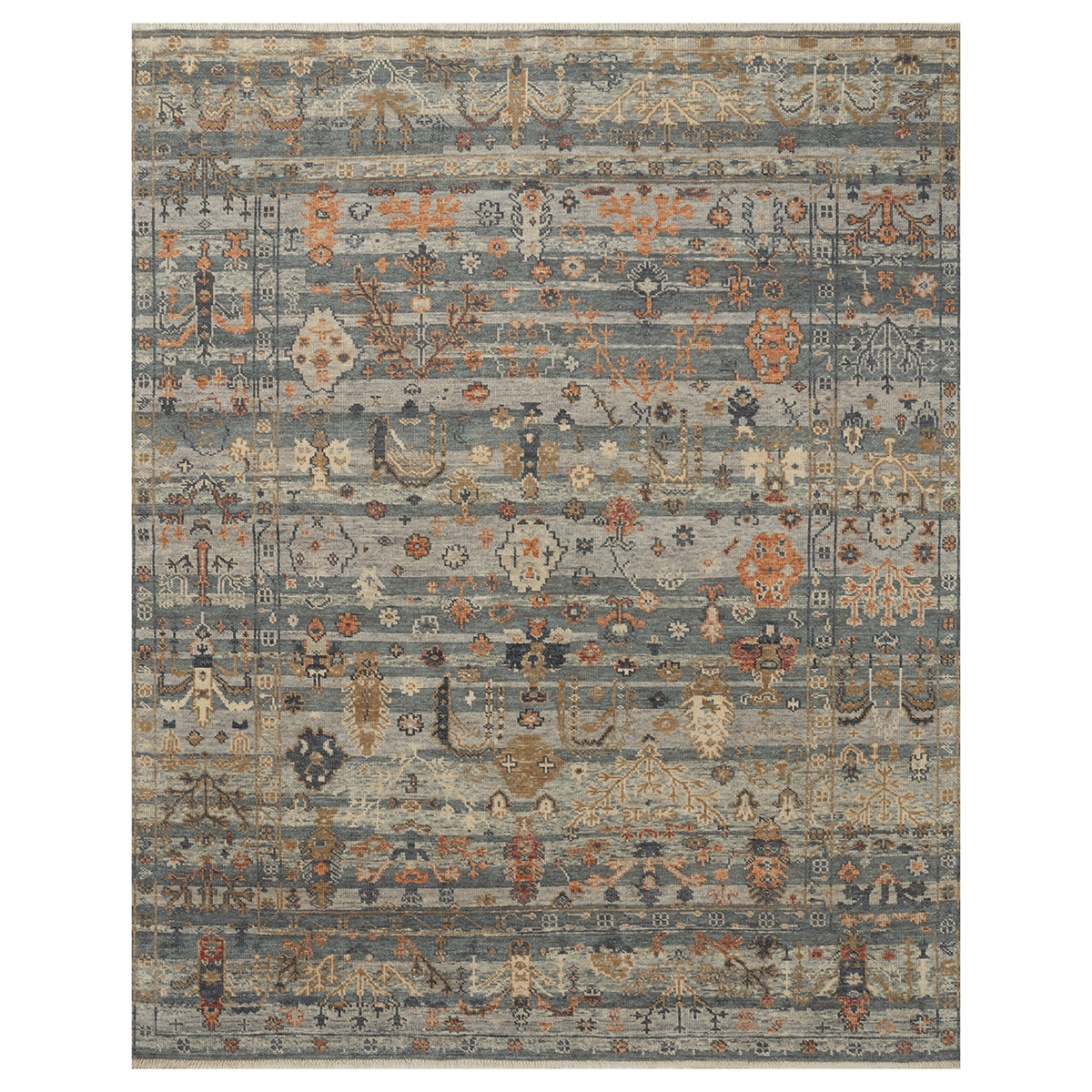 Dominic Hand Knotted Rug in Slate/Multi | Loloi – Urban Natural Home