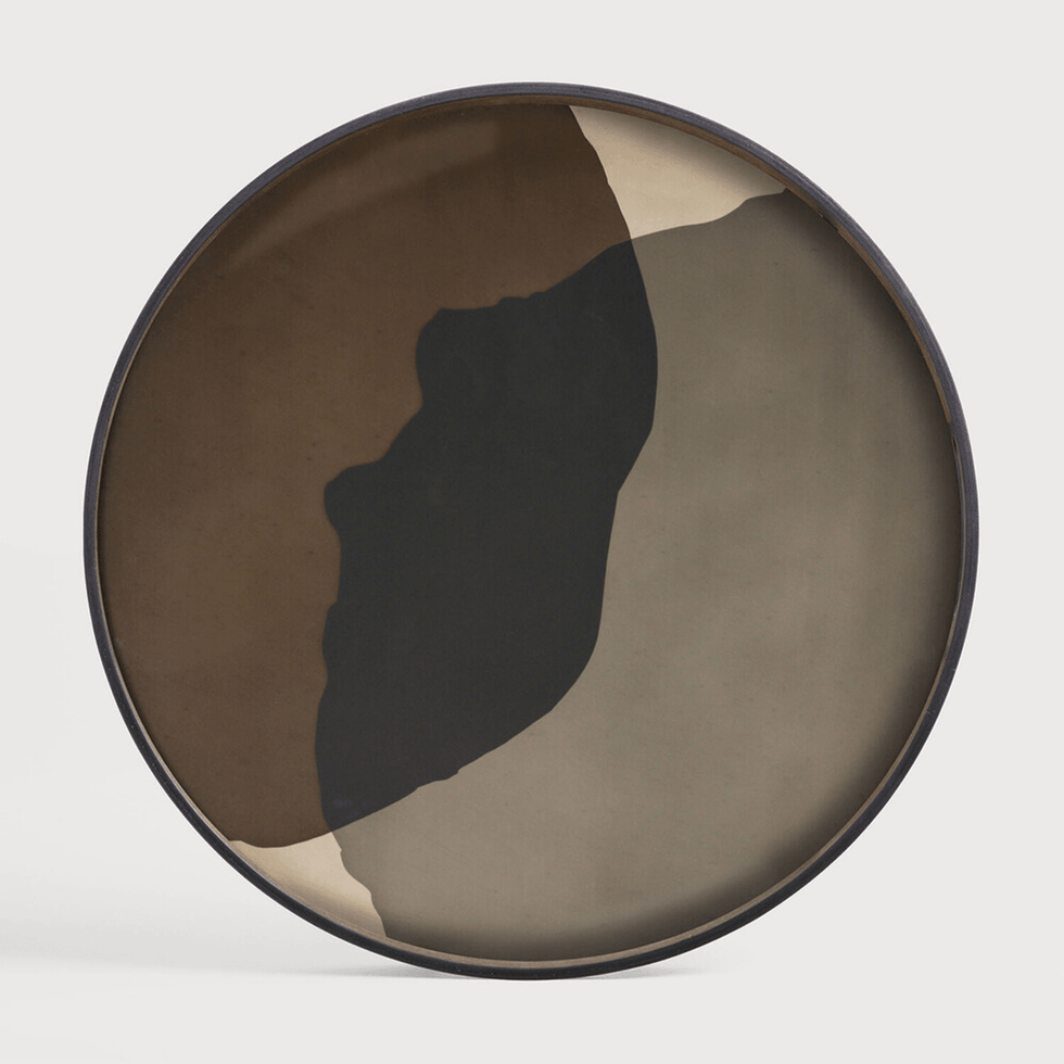 Extra-Large Round Combined Dots Tray, Graphite — Sustainably ...
