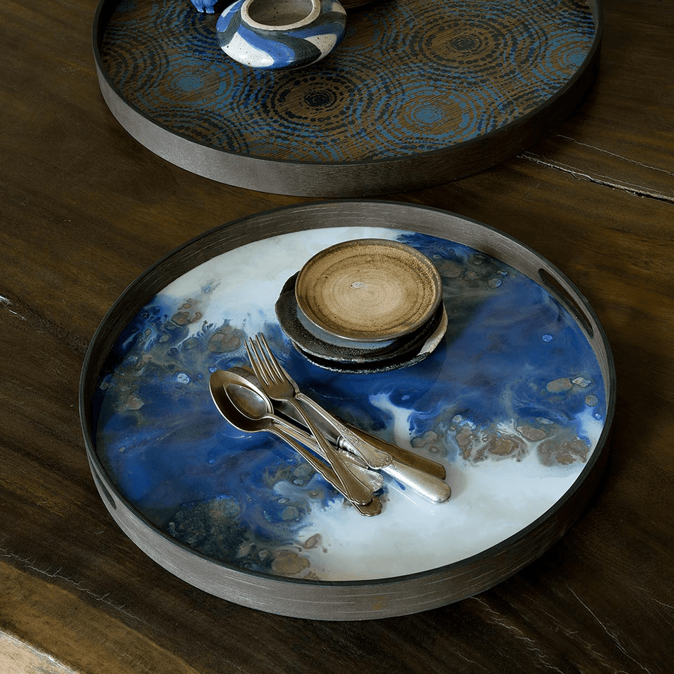 Round Tray Coffee Table Set, Small / Large — Sustainably & Ethically ...