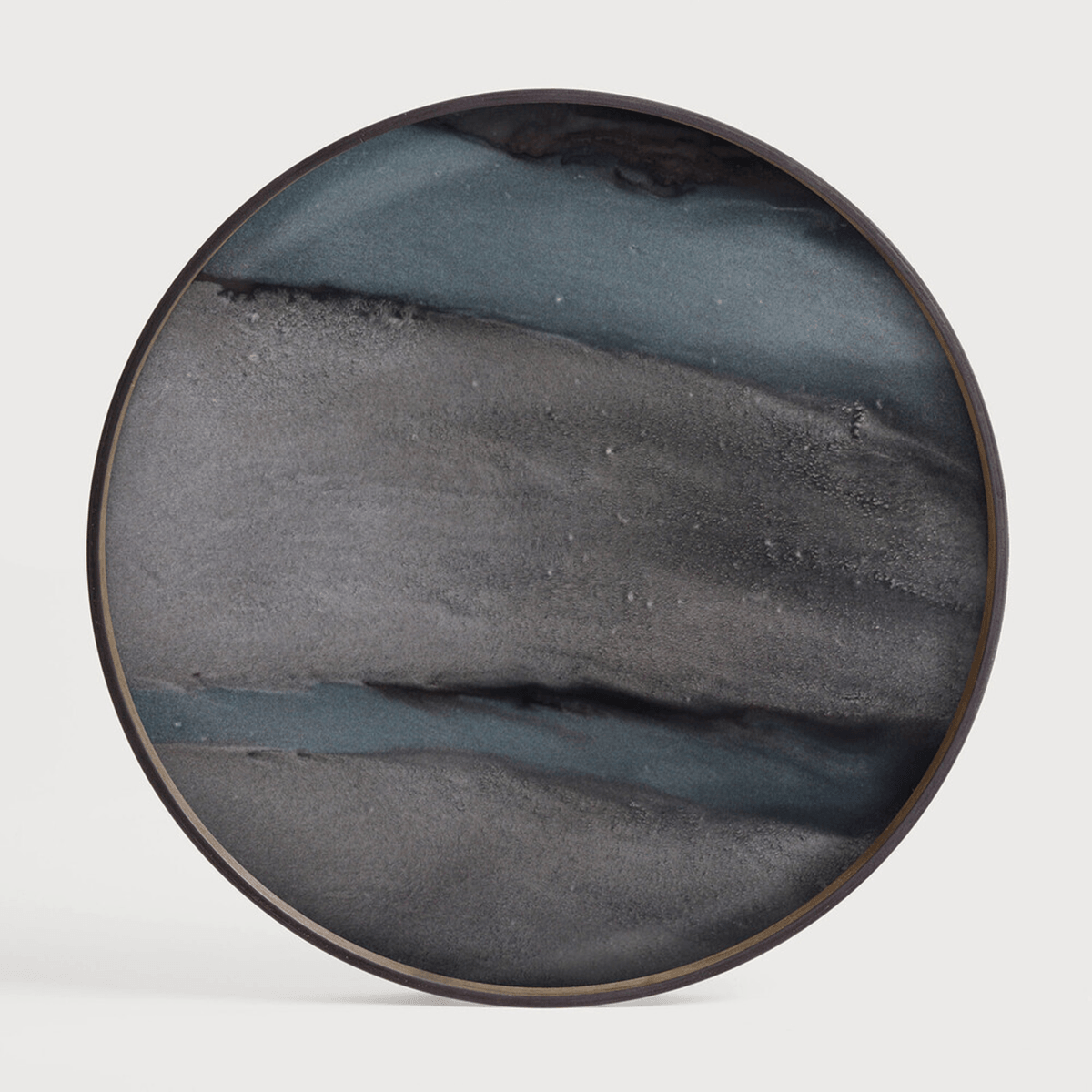 Large Round Graphite Organic Glass Tray — Sustainably & Ethically ...