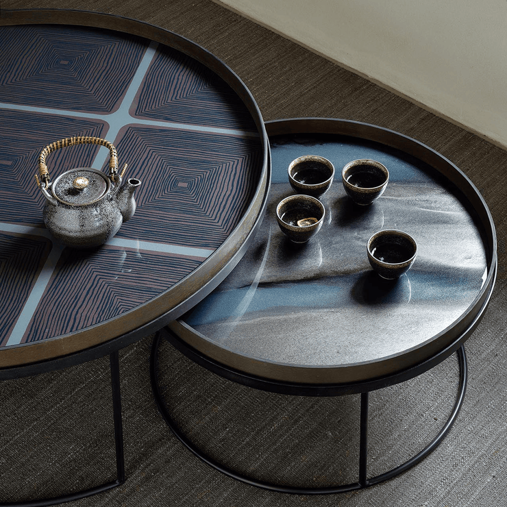 Large Round Graphite Organic Glass Tray — Sustainably & Ethically ...