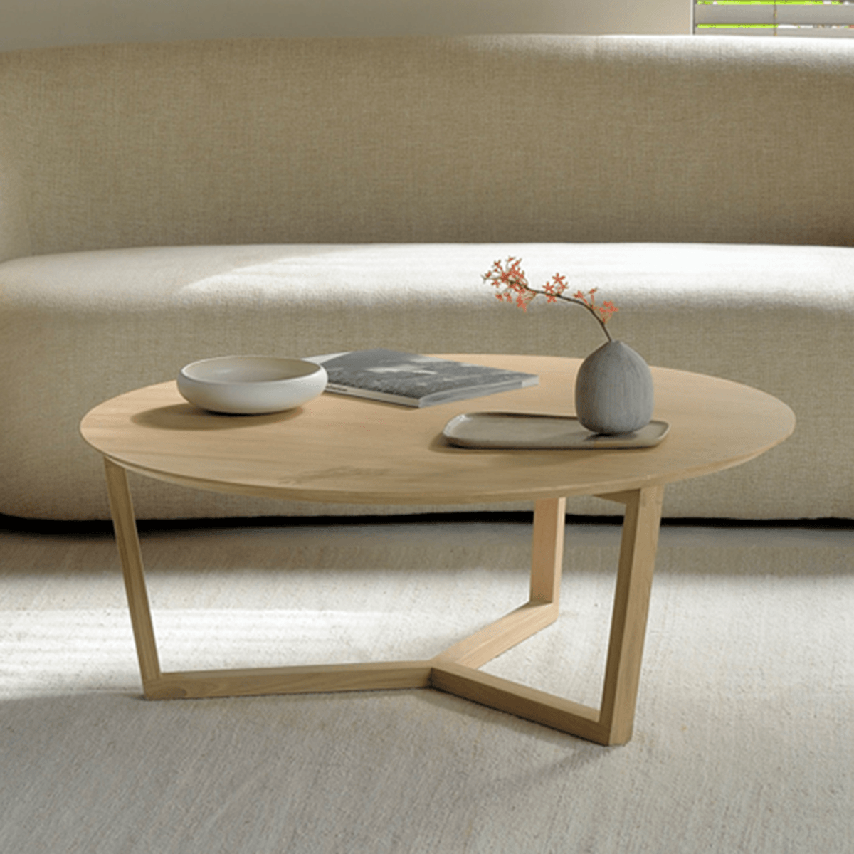 Oak Tripod Coffee Table — Sustainably & Ethically Sourced – Urban ...