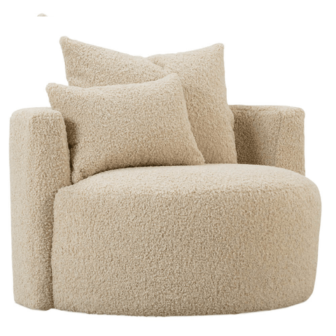 Leander Sherpa Oversized Swivel Chair – Urban Natural Home